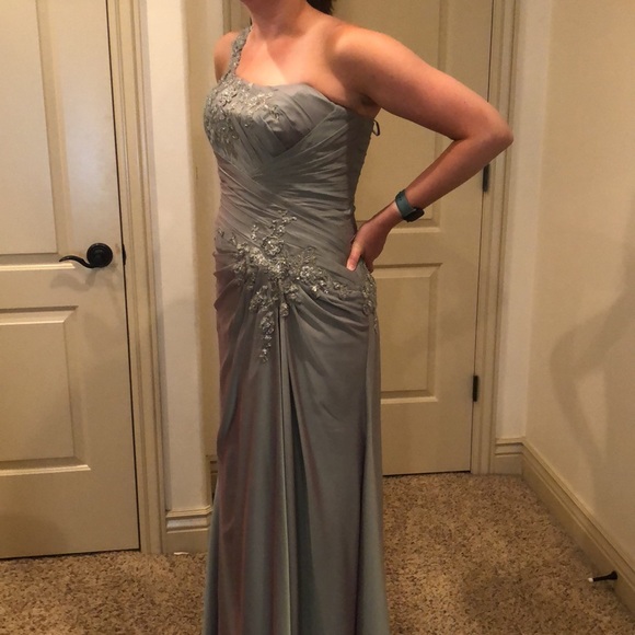 Dresses | Vm Collection Boutique One Shoulder Full Length Evening Gown ...